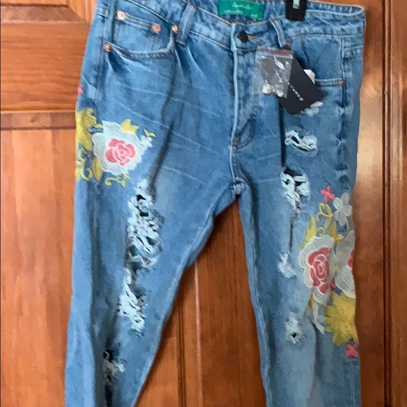 Signature8 | Jeans | New Signature 8 Akira Destress Embroidered Jeans S ...